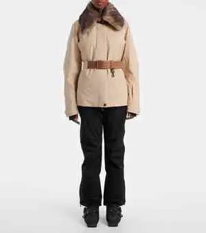 Moncler Vizelles Shearling-trimmed Down Jacket