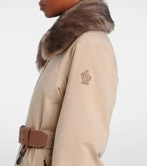 Moncler Vizelles Shearling-trimmed Down Jacket