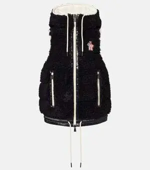 Moncler Hooded Down Vest - Black