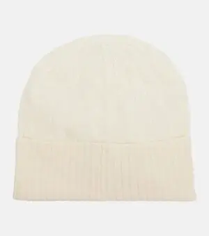 Polo Ralph Lauren Ralph Lauren Collection Embroidered Wool-cashmere Beanie - White