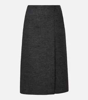 Prada Virgin Wool Midi Skirt