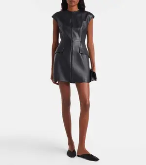 Sportmax Terfrite Leather Minidress