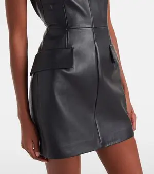 Sportmax Terfrite Leather Minidress