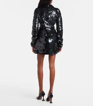 Sportmax Terfrite Sequined Jersey Minidress