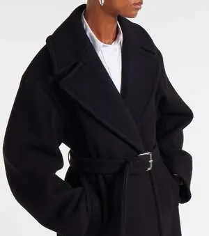 Sportmax Virgin Wool Wrap Coat
