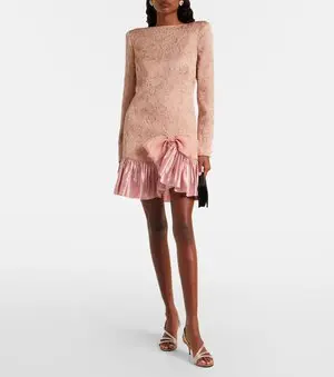 Valentino Garavani Wool And Silk-blend Matelassé Minidress