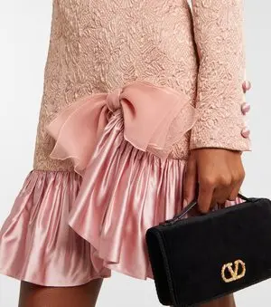Valentino Garavani Wool And Silk-blend Matelassé Minidress