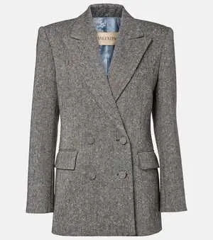 Valentino Garavani Double-breasted Wool-blend Blazer