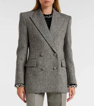 Valentino Garavani Double-breasted Wool-blend Blazer
