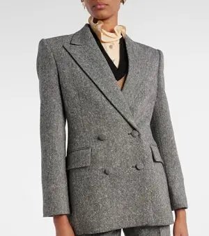 Valentino Garavani Double-breasted Wool-blend Blazer
