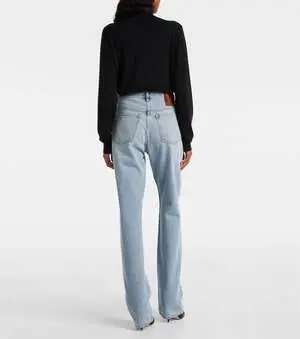Valentino Garavani Mid-rise Wide-leg Jeans