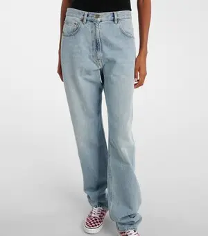 Valentino Garavani Mid-rise Wide-leg Jeans - Blue