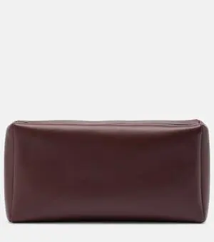 THE ROW Leather Clutch - Burgundy