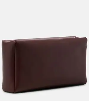 THE ROW Leather Clutch - Burgundy