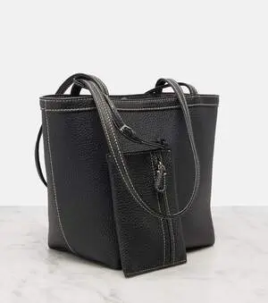 THE ROW Park Medium Leather Tote Bag - Black