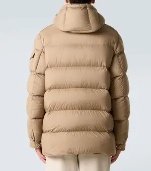 Moncler Bretagne Hooded Down Jacket - Beige