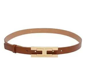 ELISABETTA FRANCHI Elisabetta Franchi Eco-Leather Belt With Double Logo Buckle