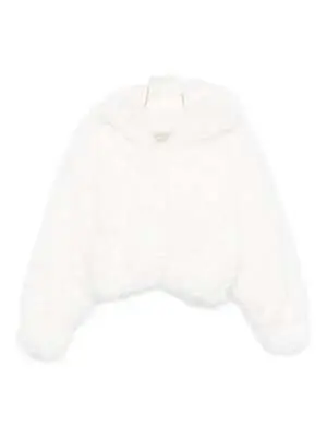 BB COUTURE BB COUTURE Mink Eco-Fur Cropped Jacket - White