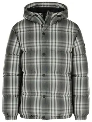 Burberry Hooded Polyester Down Jacket - Black