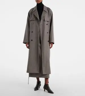 THE ROW Virgin Wool Gabardine Trench Coat