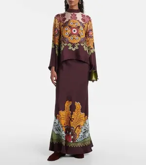 La DoubleJ Sleek Placee Maxi Skirt - Multicoloured