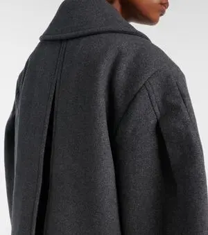 GANNI Oversized Wool-blend Pea Coat