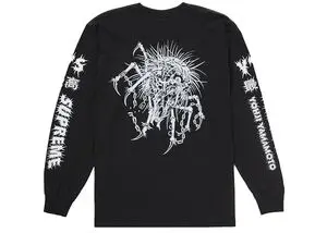 Supreme Y's Yohji Yamamoto Long Sleeve Tee Shirt - Black