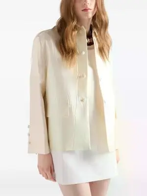Prada Single-breasted Flap-pocket Jacket - Neutrals