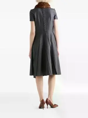 Prada Flannel Asymmetrical Dress