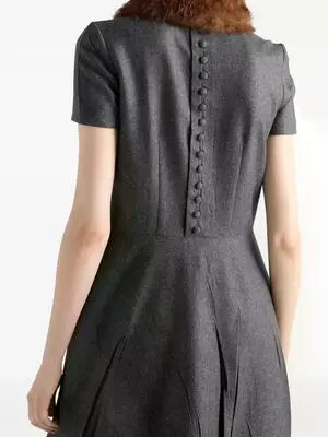 Prada Flannel Asymmetrical Dress