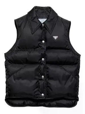 Prada Re-nylon Down Vest - Black