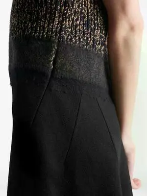 Prada Ribbed Knit Flared Dress