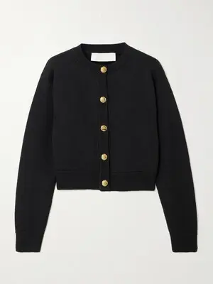 DESTREE Deborah Cropped Wool Cardigan