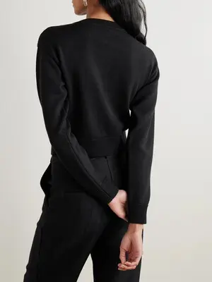 DESTREE Deborah Cropped Wool Cardigan