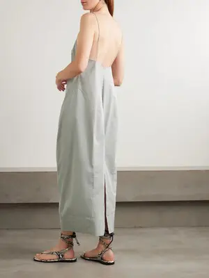 ST. AGNI Recycled-taffeta Midi Dress