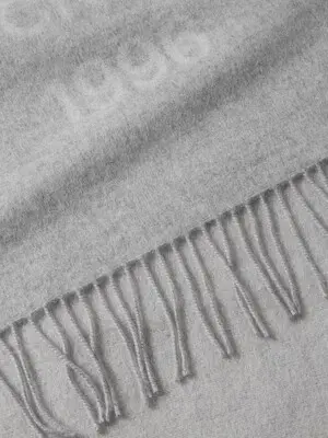 Acne Studios Fringed Wool-jacquard Scarf