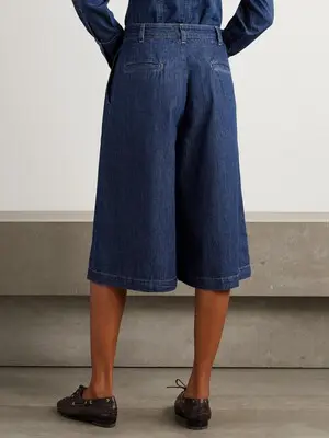 TWP Stefens Pleated Denim Culottes