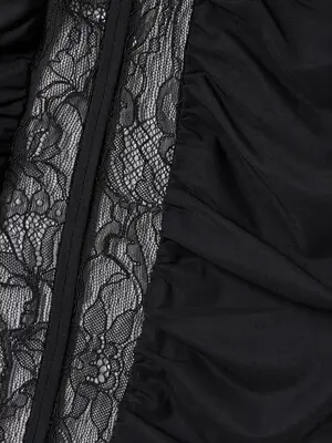 Stella McCartney Lace-trimmed Ruched Bodysuit