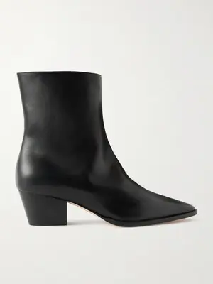 Manolo Blahnik Aliera 50 Leather Ankle Boots