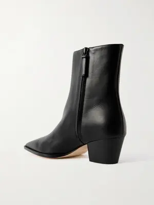 Manolo Blahnik Aliera 50 Leather Ankle Boots