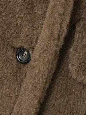 Max Mara Boario Belted Alpaca-blend Double-breasted Coat - Metallic