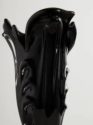LOUISE ROE Drape Glass Vase - Black