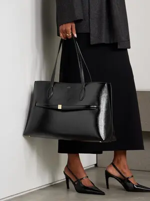 TOTEME Naplack Crinkled Patent-leather Tote