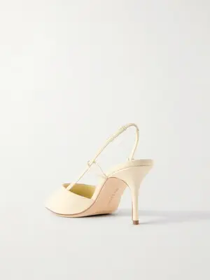 Manolo Blahnik Touki 70 Leather Slingback Pumps