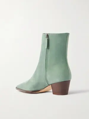 Manolo Blahnik Aliera 50 Nubuck Ankle Boots - Green