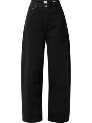 Citizens Of Humanity Ayla Baggy Mid-rise Jeans - Black