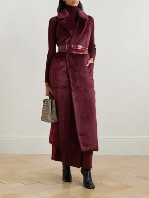 Max Mara Belted Alpaca And Wool-blend Coat