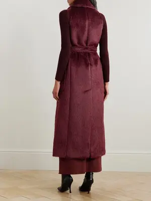 Max Mara Belted Alpaca And Wool-blend Coat
