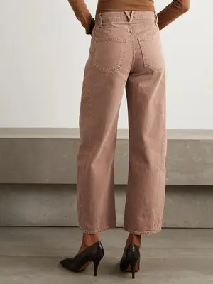 Veronica Beard Ryder Cropped High-rise Barrel-leg Jeans