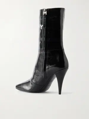 Givenchy Printed Textured-leather Ankle Boots